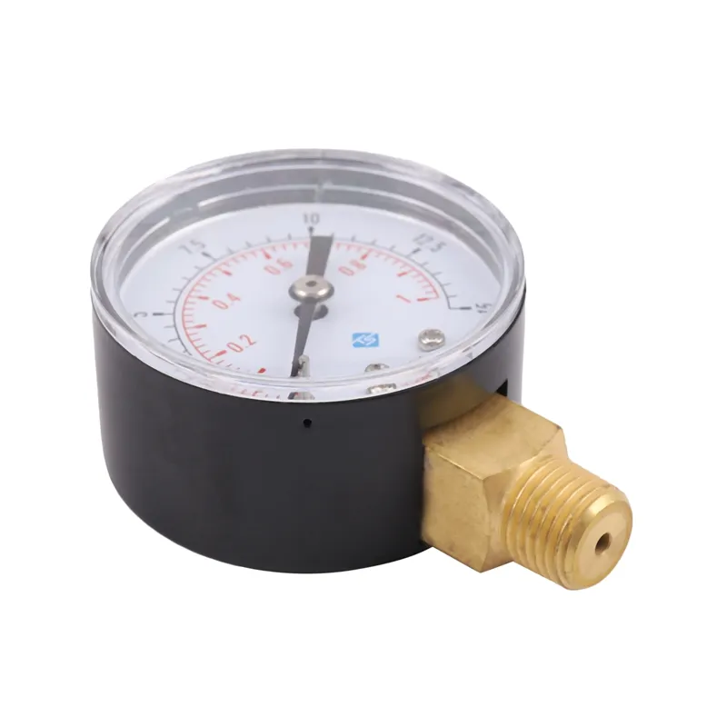 0~1bar 50mm Water Pressure Gauge Meter 1/4 inch NPT Thread Manometer TS ...