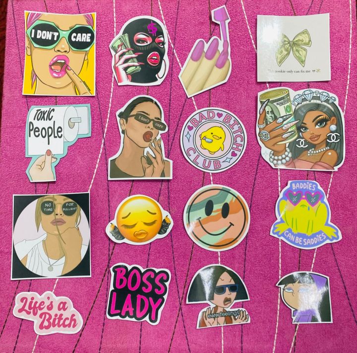Baddie Theme Stickers phone decoration stickers| laptop sticker pack ...
