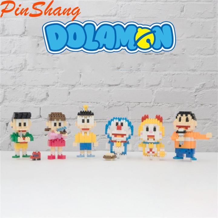 PinShang Doraemon Building Blocks Cartoon Anime Assembled Small ...