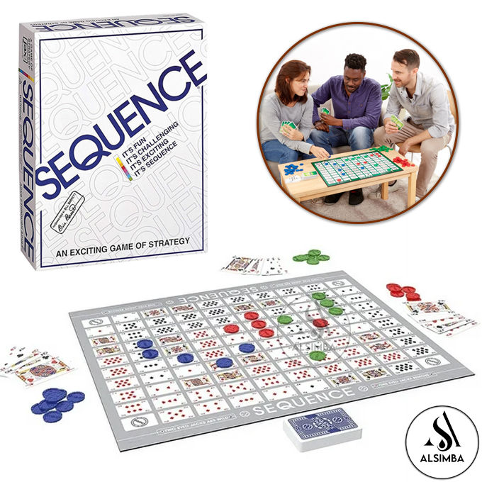 Sequence Strategy Board Game Imported Best Quality New Special Edition Sequence for Kids Hard ...