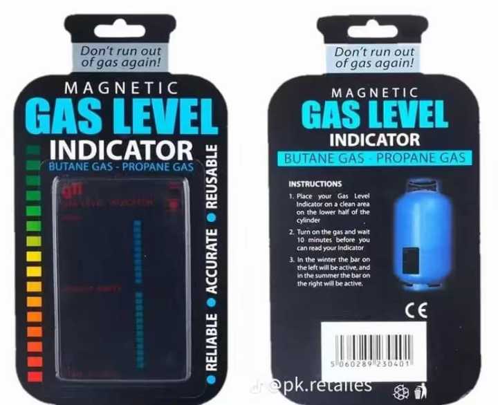 Gas level indicator gas capacity test sticker gas residual pressure gas ...