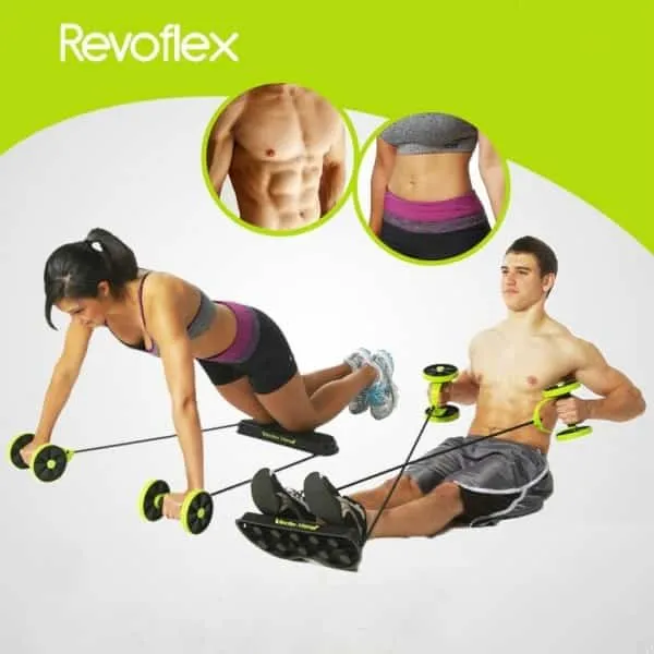 Revoflex Xtreme Powerful Abdominal Trainer ABS Workout KIT Resistance Exercise Equipment SET ...