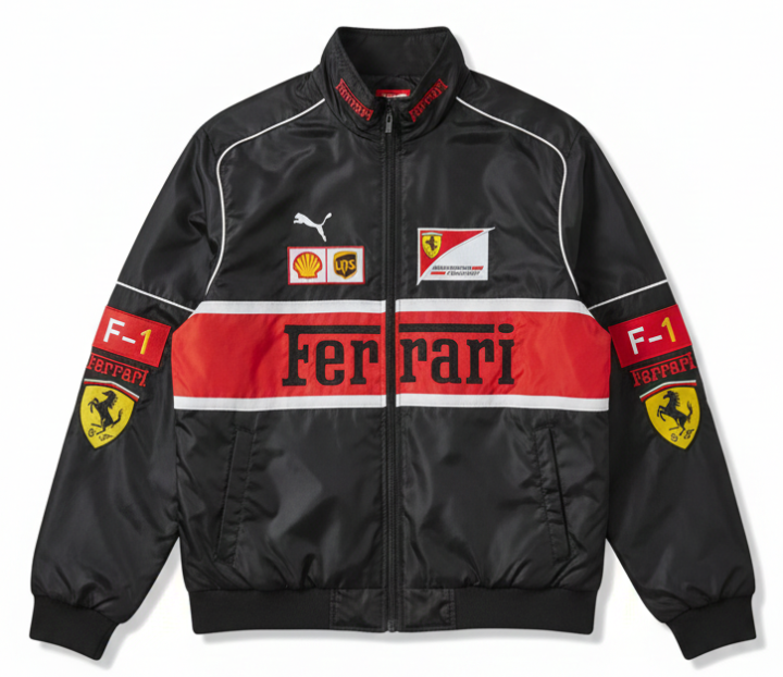 Ferrari F1 Jacket – Premium Parachute Bomber Embroidered | Racing Team ...