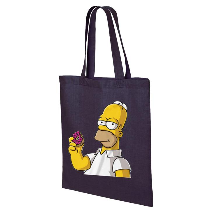 Vagile The Simpsons - Donut - Homer Simpson Cotton Tote Bag College Uni ...