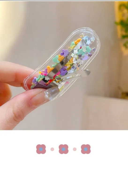 GP Elanor 2 Pcs/Set Glitter Sequin Appliques Hair Clips Quicksand ...