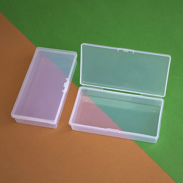 Nail Art Rectangle Plastic Transparent Jewelry Storage Box Nail ...