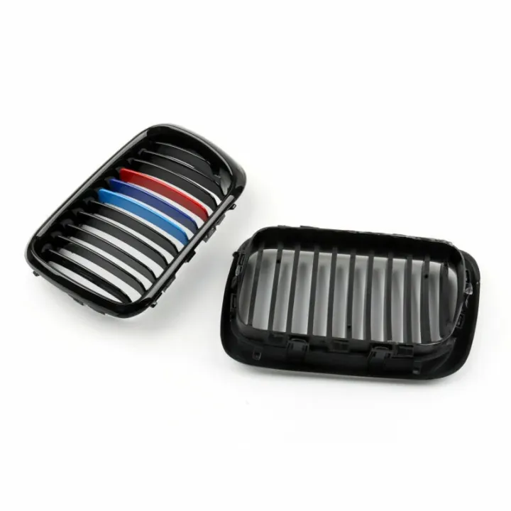 Pair E36 Grille Old Style Mate Black BMW Matte Black Front Grill ...