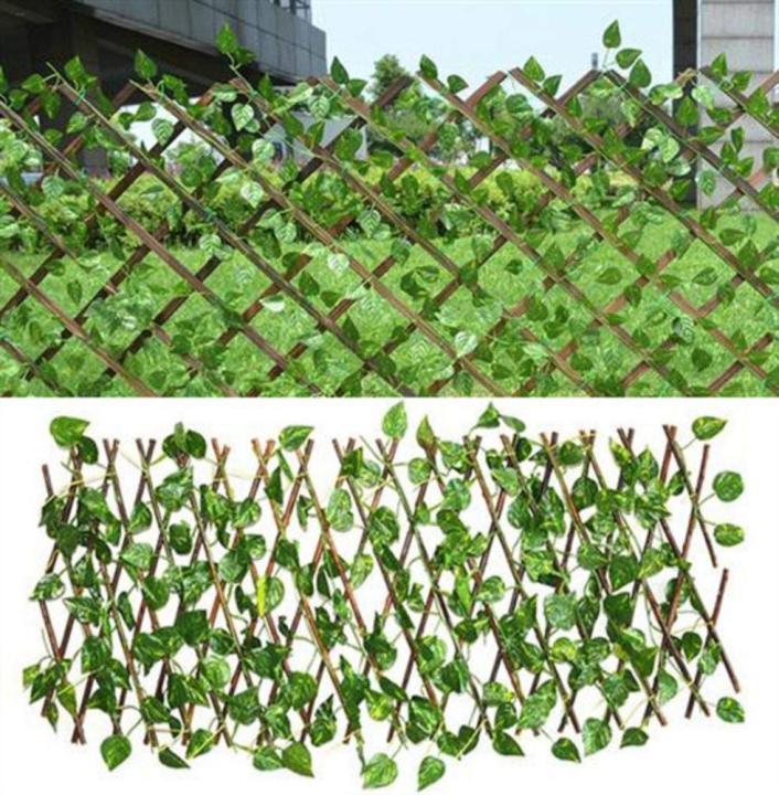 "Retractable Trellis Fence with Artificial Greenery, 40 cm - UV ...