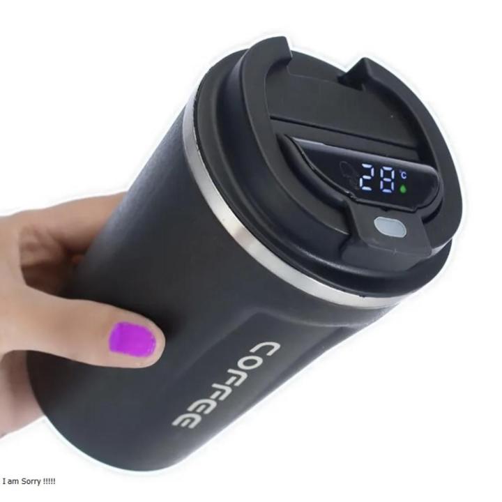 Temperature Display Indicator Sipper 510ML Vacuum Insulated Stainless ...