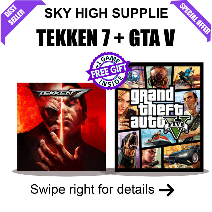 TEKKEN 7 + GTA - GAME FOR PC (GOOGLE DRIVE/ MEDIAFIRE) - QR CODE + FREE ...