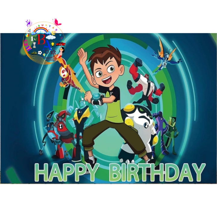 Ben 10 Fancy Backdrop Ben 10 Theme Fancy Panaflex Ben 10 Birthday Party ...