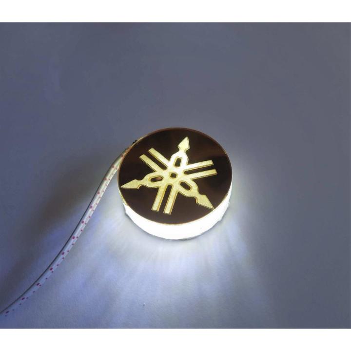 Yamaha Glowing Emblem Customized Round 12v DC Self Adhesive Universal ...