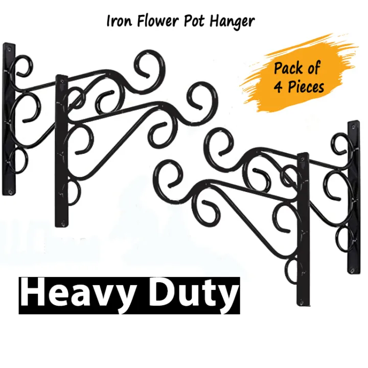 Wall Hanging Stand - Flower Plant Pot Bracket Hook Shelf Stand Holder ...