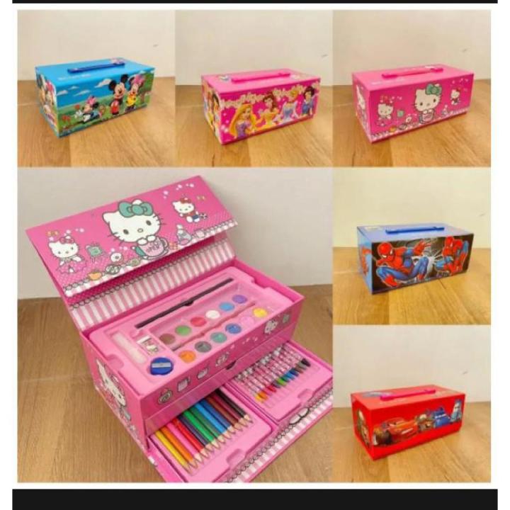 Art Box - Coloring Kit For Girls/Boys 54Pcs Pack ( Random Colours ...