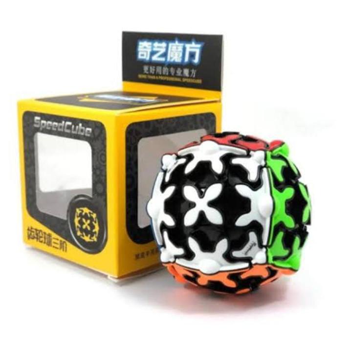 Qiyi Gear Ball Shape Rubiks Stickerless Magic Speed Cube Original Gear