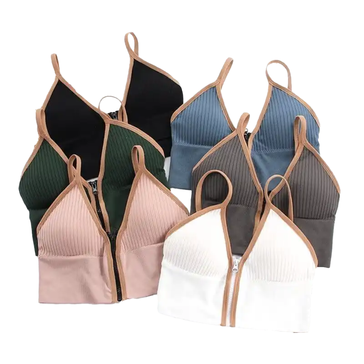 Classic Front Open Crop Top Fashionable Bra "Padded Bras for Women ...