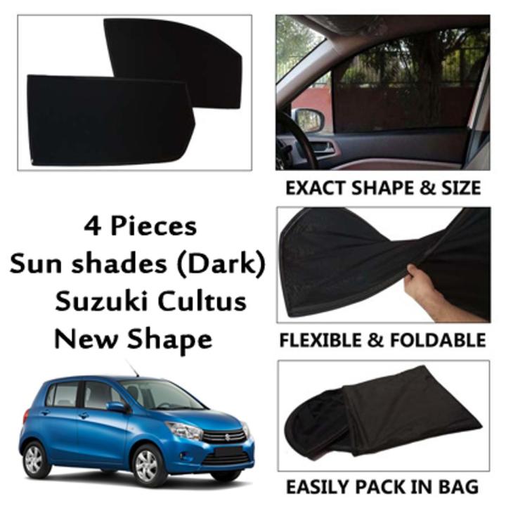 4 Pieces Foldable Dark Sun Shades For Suzuki Cultus New Shape (Dark ...