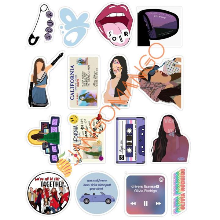 10 Pcs Olivia Rodrigo Stickers Pack For Laptop,Desk, Notebook and ...