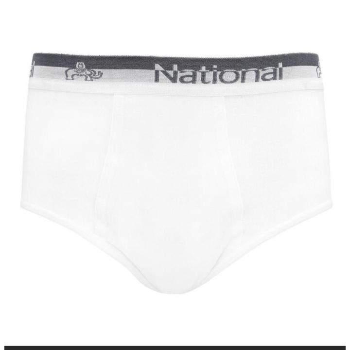 National Popular Gents Brief Underwear Cut Shape model 575 for Summer Genuine Product White Colour with breathability for Summer Cotton Made Daraz.pk