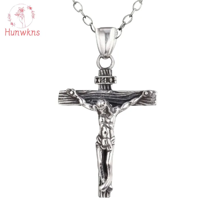 Charm Necklace Jesus Cross Stainless Steel Jesus Cross Chain Necklace | Daraz.pk