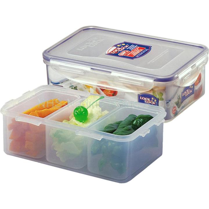 RECTANGULAR SHORT FOOD CONTAINER - 1.0L WITH DIVIDER | Daraz.pk