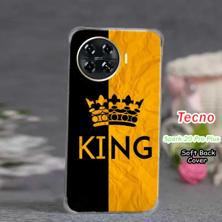Techno Spark 20 Pro Plus Pouch Cover Yellow - King Soft Back Cover Case ...