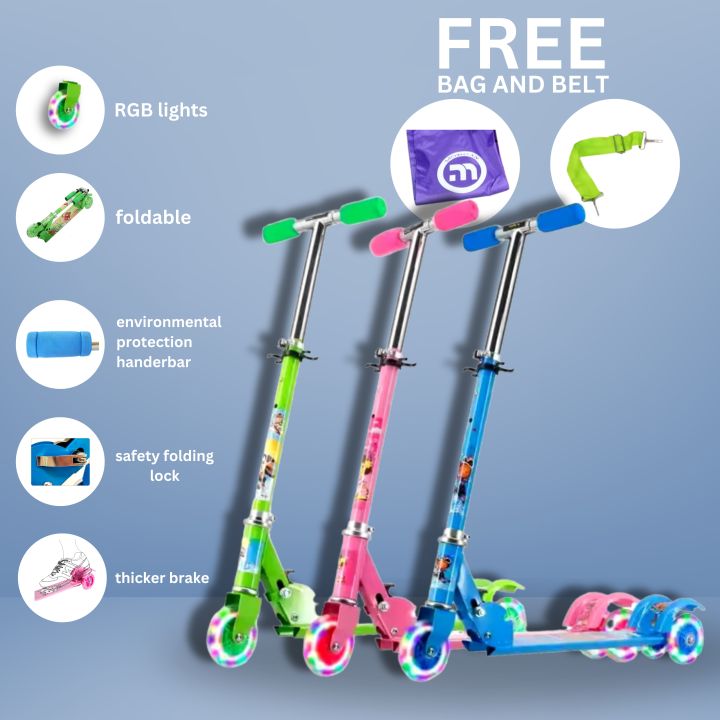 Scooty for Kids - Adjustable 3-Wheel Kick Scooter Gift for Toddlers ...