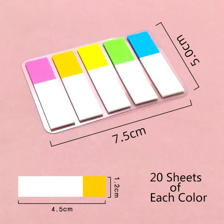 100 Sheets PET Index Label Sticky Notes Transparent | Daraz.pk