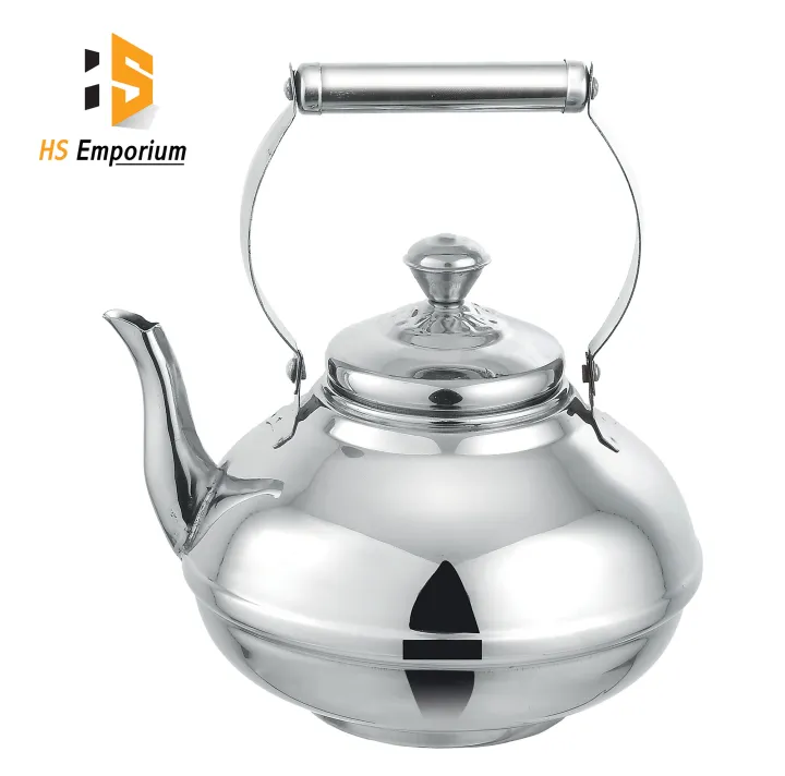 Stainless Steel Tea Kettle - 2.5 L / 3.5 L - Pipe, Nagina & Wooden ...
