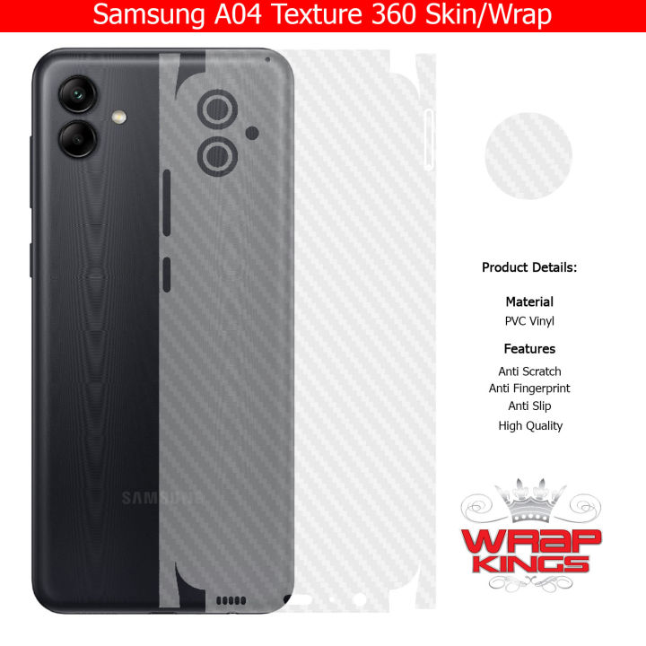 Samsung Galaxy A04 Skin/Wrap 360 Protection Sheet/ Carbon fiber/ Matte ...