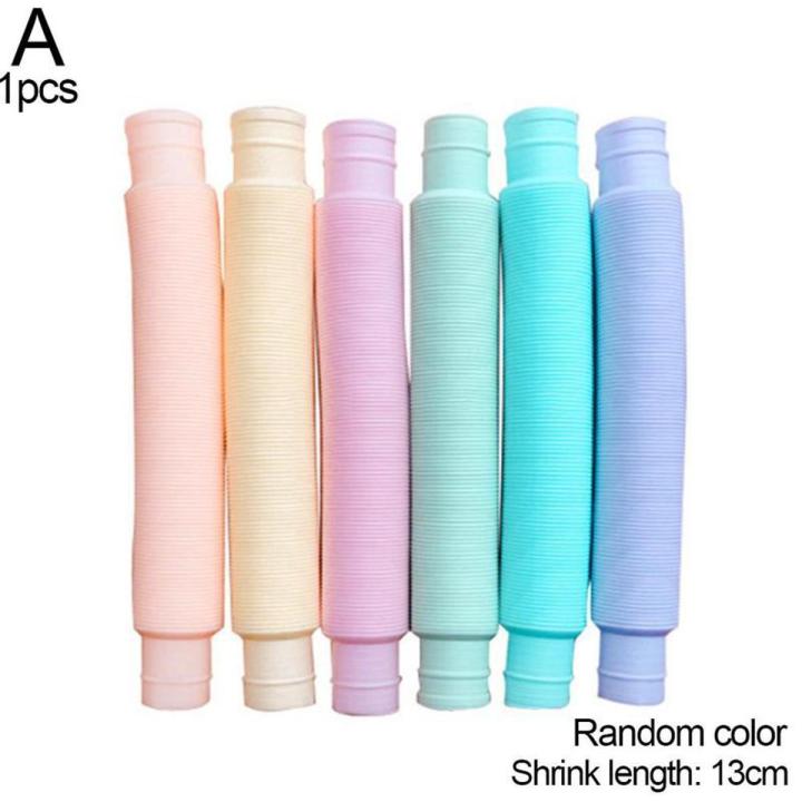 Colorful Fidget Pop Tubes Toys Folding Pops Autism Toys Relief Kids ...