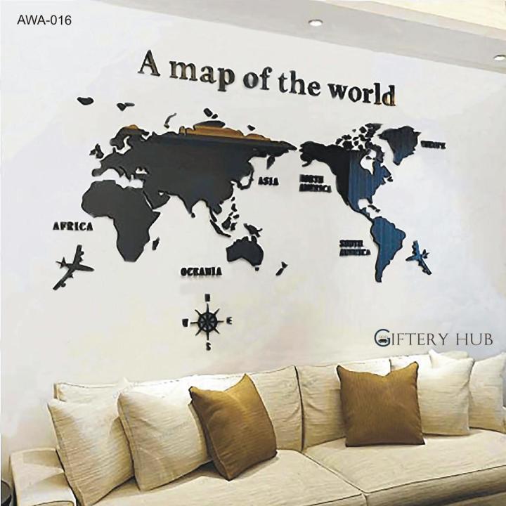 New Arrival 3D World Map for office decor - AWA-016 | Daraz.pk