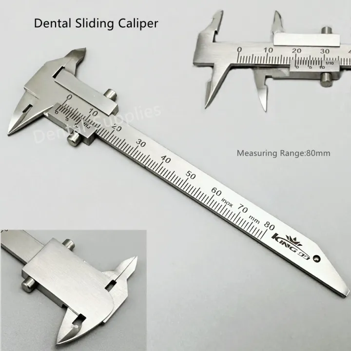 Stainless Steel Dental Sliding Caliper Orthodontic Rulers Measuring ...