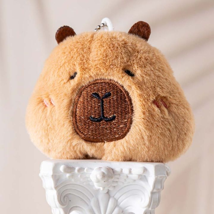 Cute Squinting Capybara Plush Keychain Blinking Beeping Capybara Key ...