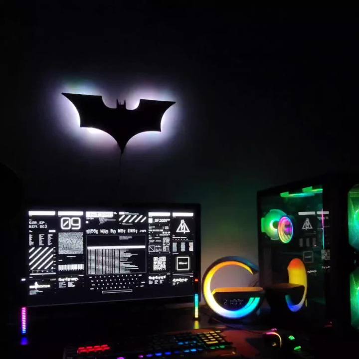 3D Batman Led Wall Lamp - For Gaming WALL Decor Gaming Decor - ZF room ...