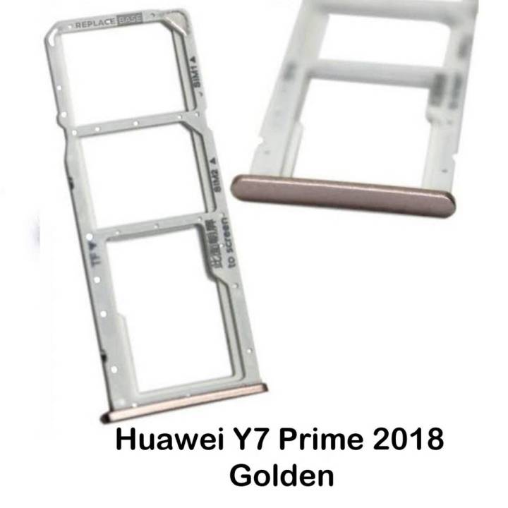 Huawei Y7 Prime 2018 Gold Dual Sim Card Tray And Micro SD Card Slot ...