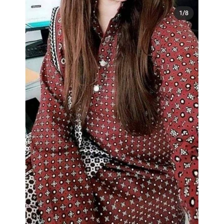 Sindhi Ajrak Traditional Printed Cotton Suits | Daraz.pk