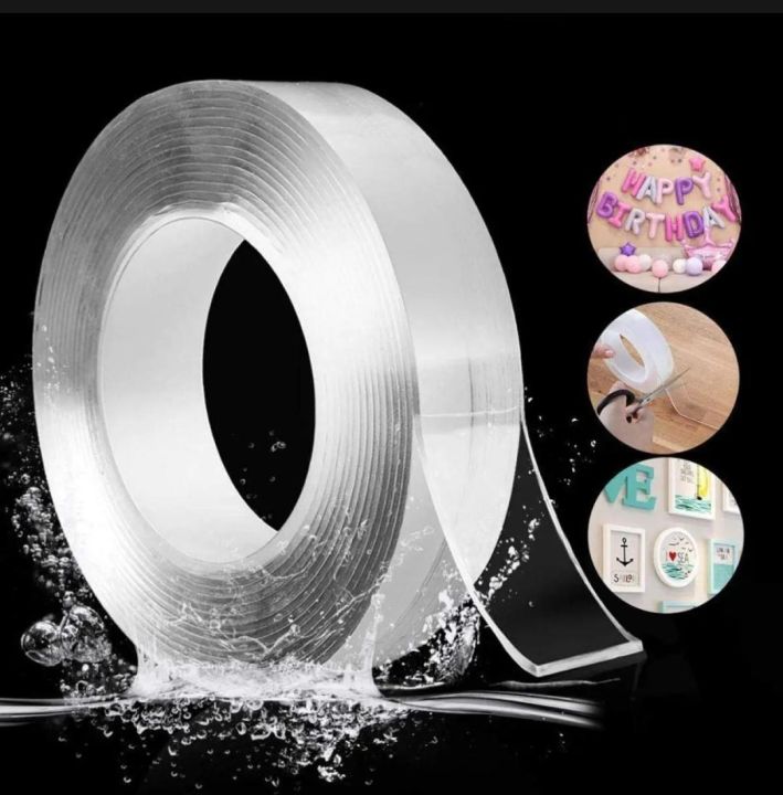 3M-5M Double Sided Nano Tape Heavy Duty Self Adhesive Reusable Removable Washable Grip ...