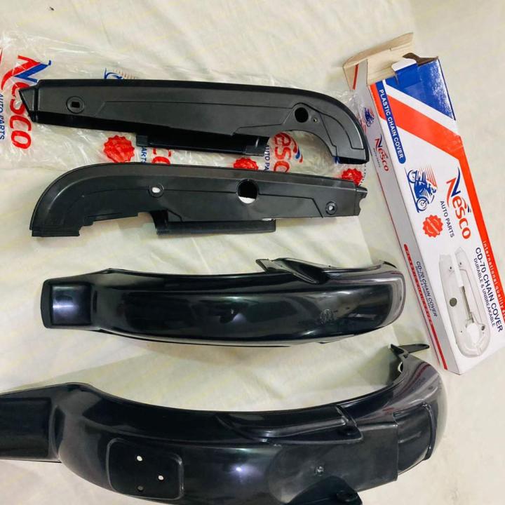 Plastic Mudguard set & Black Chain cover For All 70Cc Nesco motorcycle ...