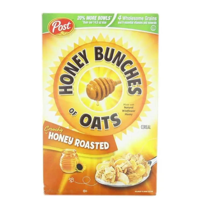 New Imported Post Honey Bunches Of Oats Breakfast Cereal Honey Roasted ...