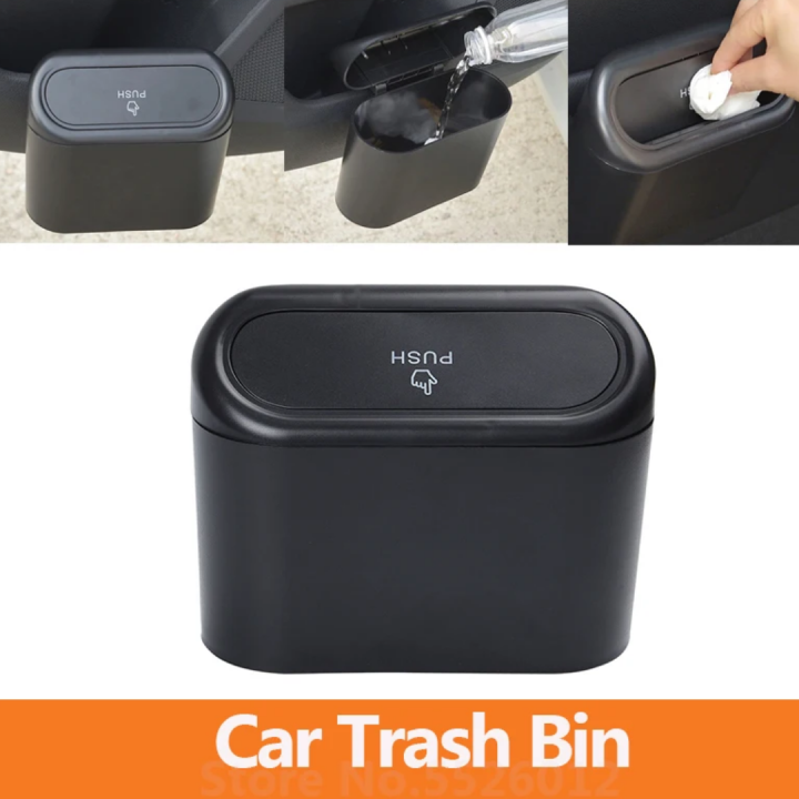 Car Garbage Dust Case Storage Box Trash Bin Hanging ABS Material ...