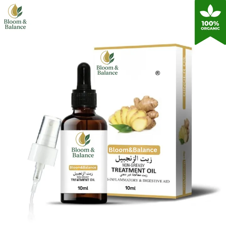 Organic Ginger Bloom & Balance 100% Treatment Oil – Non-Greasy Formula ...