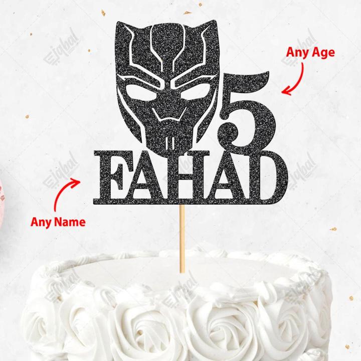 Custom Black Panther Cake Topper For Party Celebration, Marvel ...