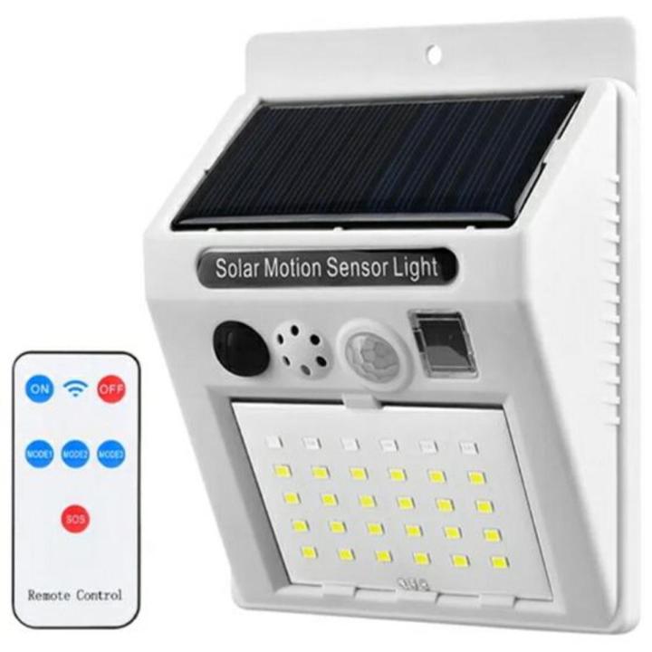 Solar Security Light Alarm,1Pack IP65 Waterproof PIR LED Motion Sensor Flashing Light Lamp ...