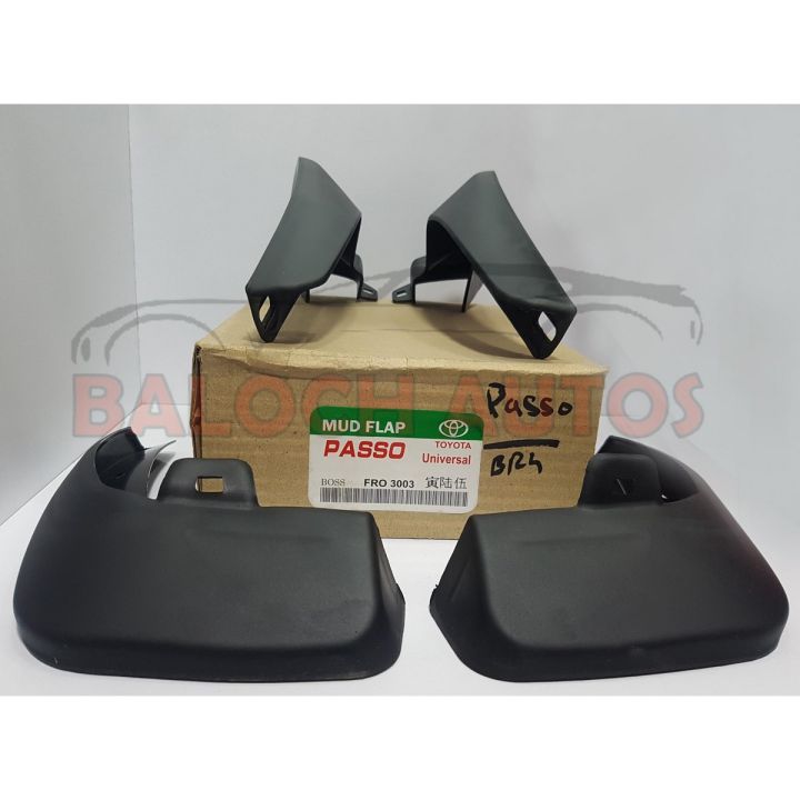 Toyota Passo Mud Flaps - 4 Piece Set - Splash Guards - Black | Daraz.pk