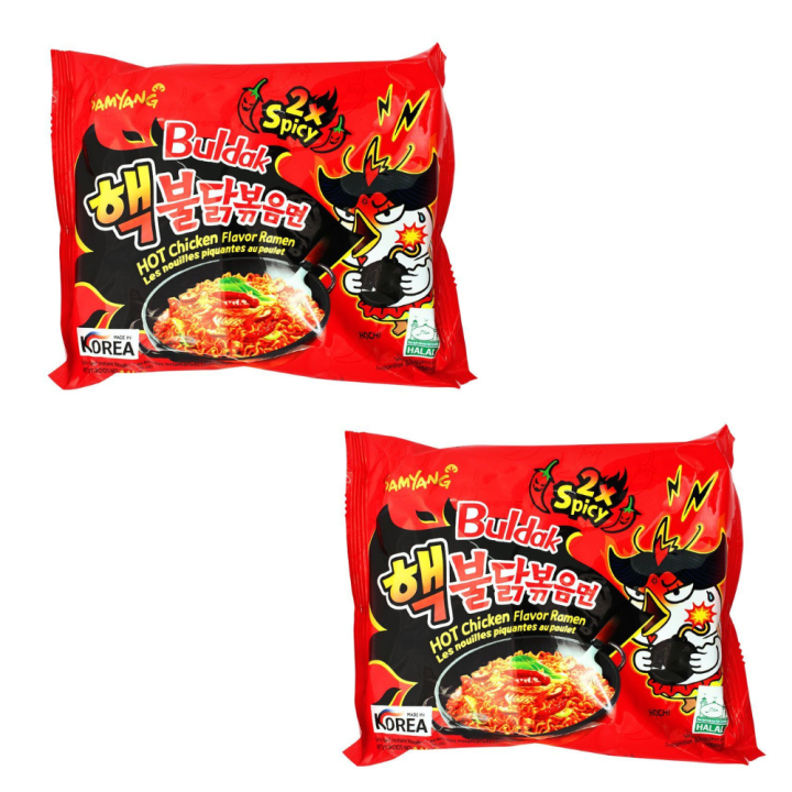 SAMYANG 2X Ramen 140g - Pack of 2 - Spicy Korean Noodles - Bestseller ...