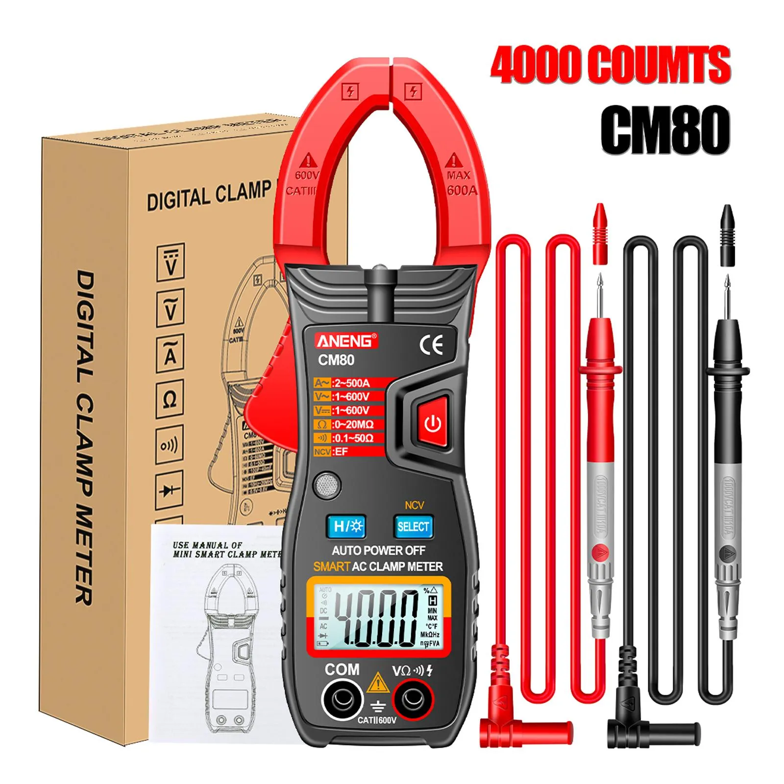 Professional Digital Clamp Meter Multimeter for Capacitance Diode ...