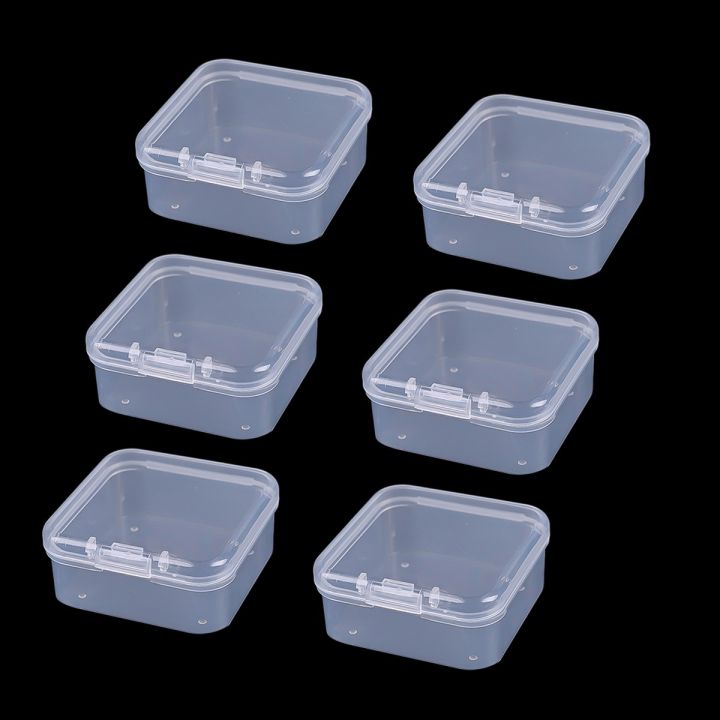 6pcs Mini Square Storage Box -Transparent Plastic Box- Jewelry Storage ...