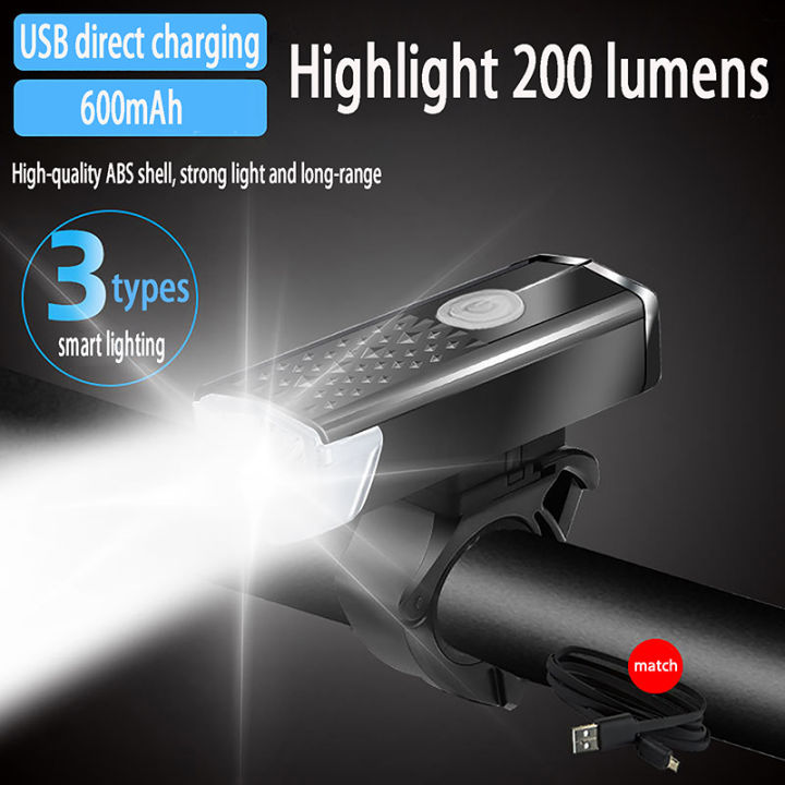 Bike Bicycle Light USB LED Rechargeable Set Mountain Cycle Front Back ...