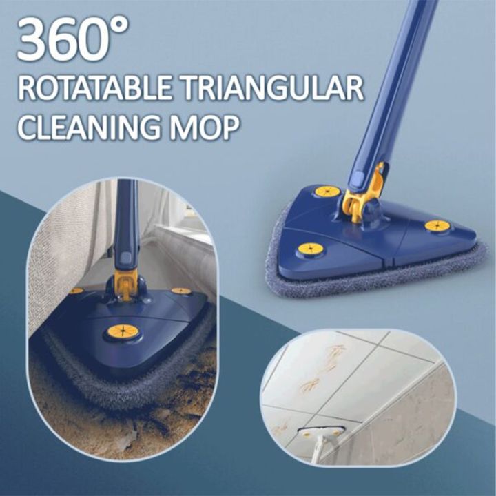 Premium 360° Triangle Shape Mop – Twist & Squeeze Adjustable Cleaning ...